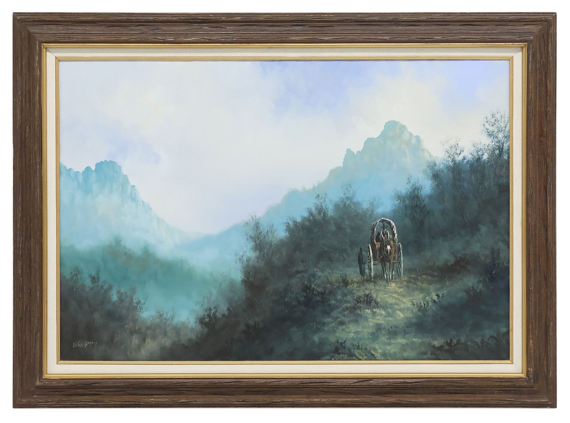 Lester Hughes | Stagecoach in Mountainous Landscape | MutualArt