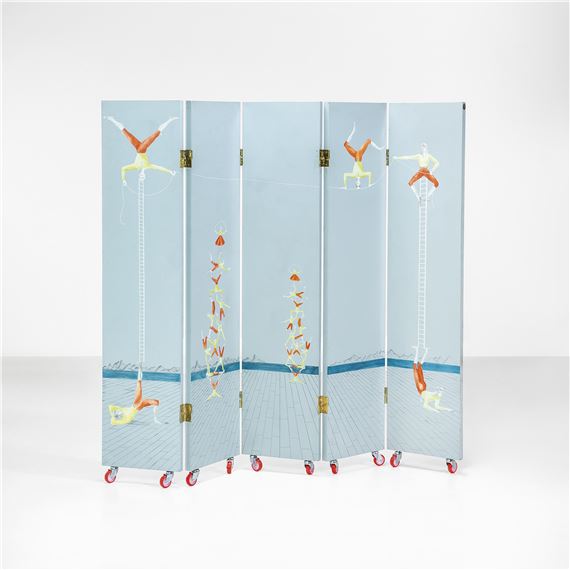 Piero Fornasetti | Rare screen Acrobati | MutualArt