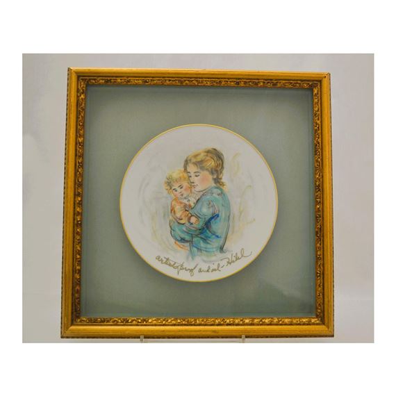 Edna Hibel | Edna Hibel Original AP and Oil Porcelain Plate, Shadow ...