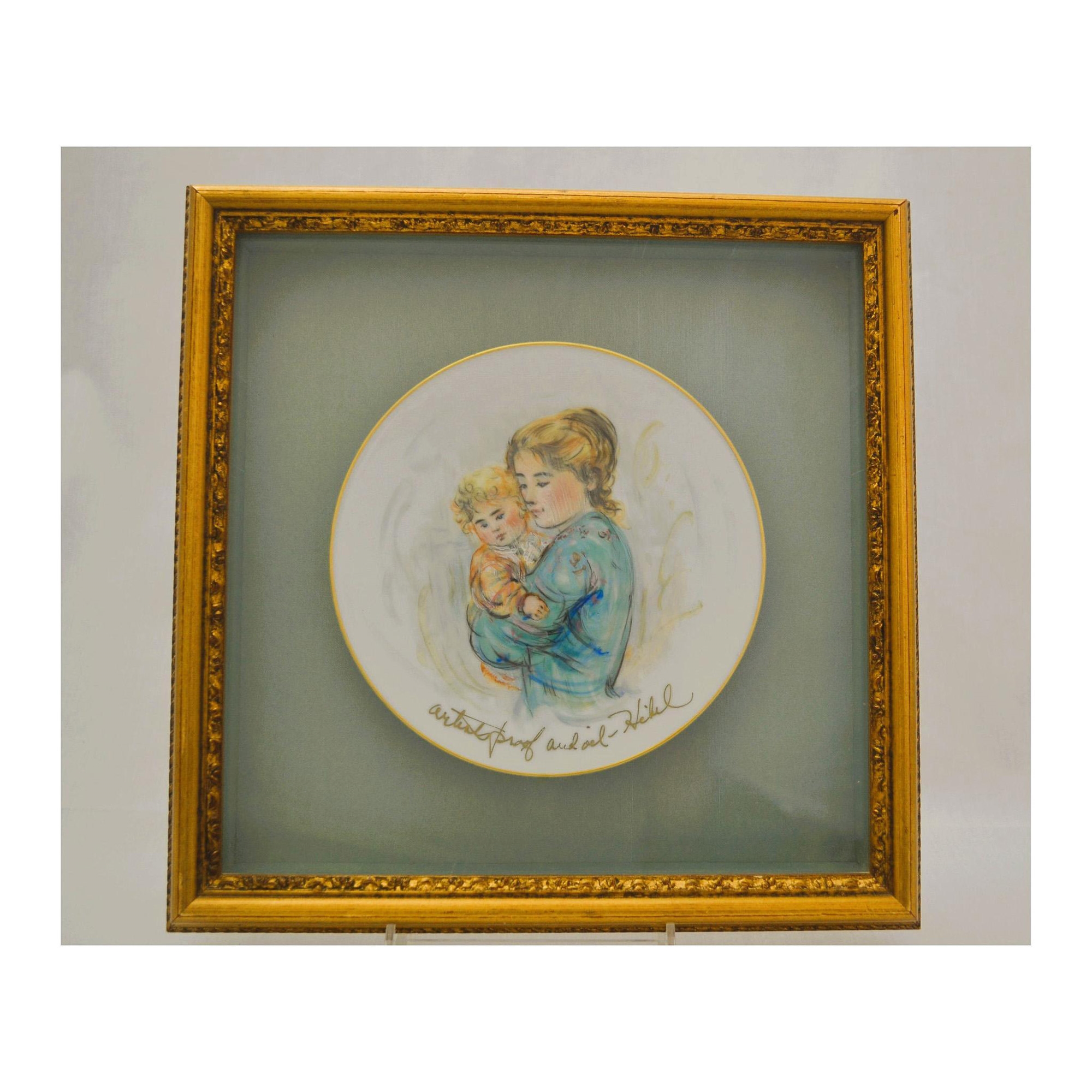 Edna Hibel | Edna Hibel Original AP and Oil Porcelain Plate, Shadow ...