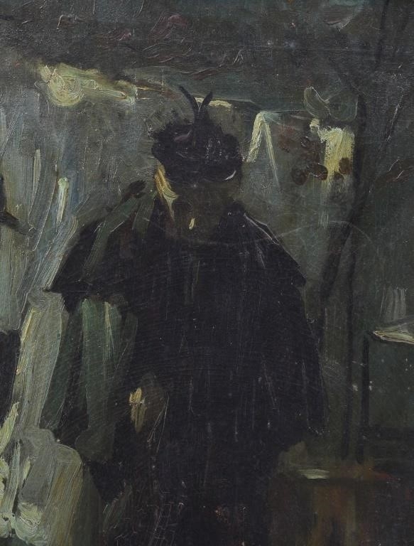 Nicola Ciletti | Cloaked Figure with Cane in a Dark Interior (1278 ...