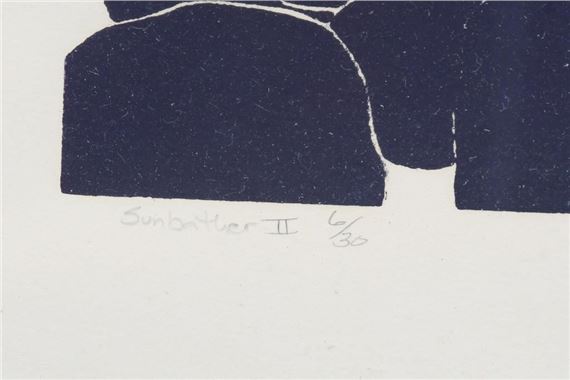Judy Targan | Three MCM Linoleum Block Prints 1) “Trees” (67) | MutualArt