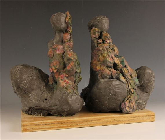 John W. Mills | Two girls draped in flowers, | MutualArt