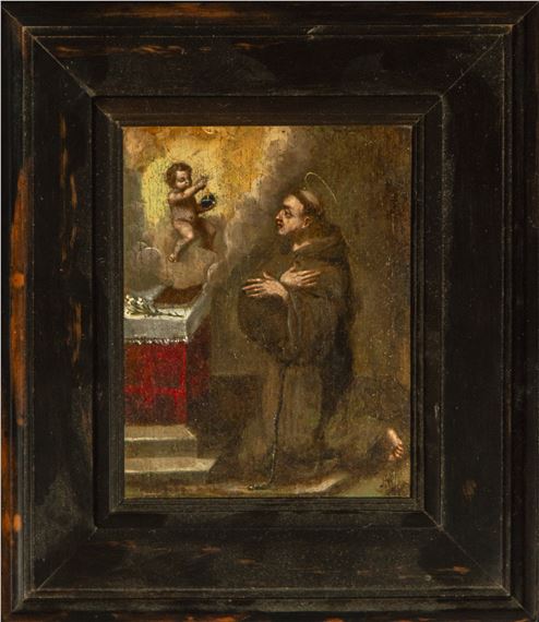 Spanish School, 17th Century | Escuela Española del siglo XVII - San Antonio con el Niño | MutualArt