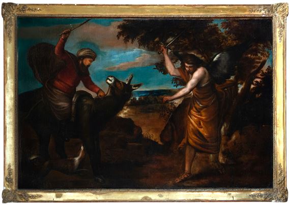 Spanish School, 17th Century | Escuela Española del siglo XVII - Balaam con su asna | MutualArt