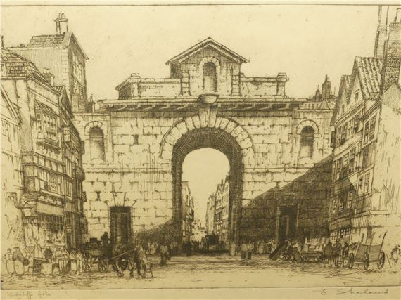 Edward W. Sharland | a collection of seven topographical etchings ...