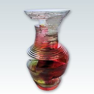 Sidney Hutter | Sidney Hutter Puzzled Tye Vase Art Glass Sculpture ...