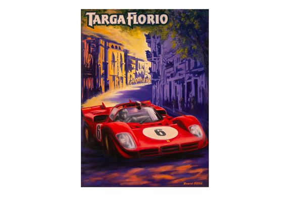 Robert Carter | Ferrari 512s Targa Floria, oil painting by Robert ...
