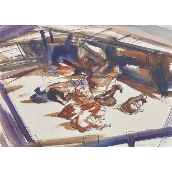 Emil Kosa Jr. | Resting Goats | MutualArt