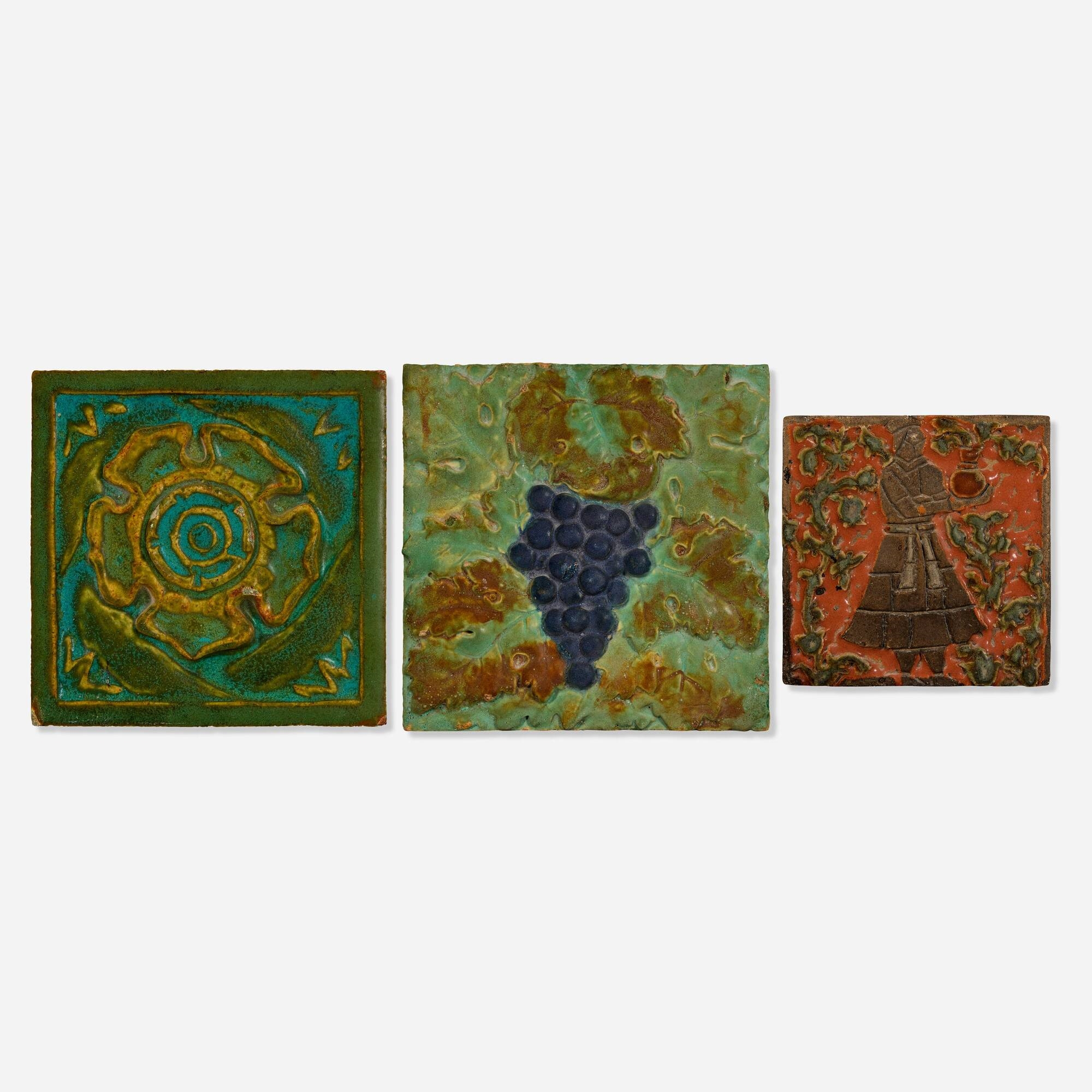 Unknown | Collection of three tiles (Circa 1915) | MutualArt