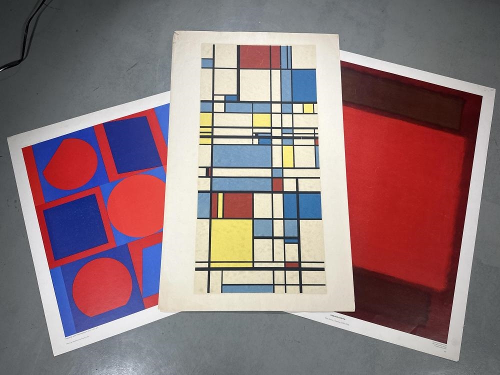 Piet Mondrian | Vintage Mid Century Mondrian screen print along with ...
