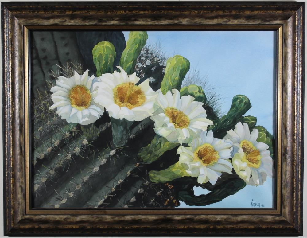 Annie Ferder | flowering cactus | MutualArt
