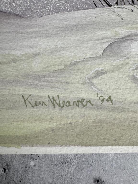 Ken Weaver | Ken Weaver Lonesome Pond Watercolor Painting | MutualArt