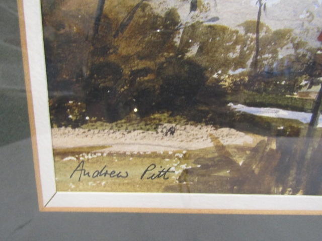 Andrew Pitt | Andrew Pitt watercolour of a village scene Wisbech area ...
