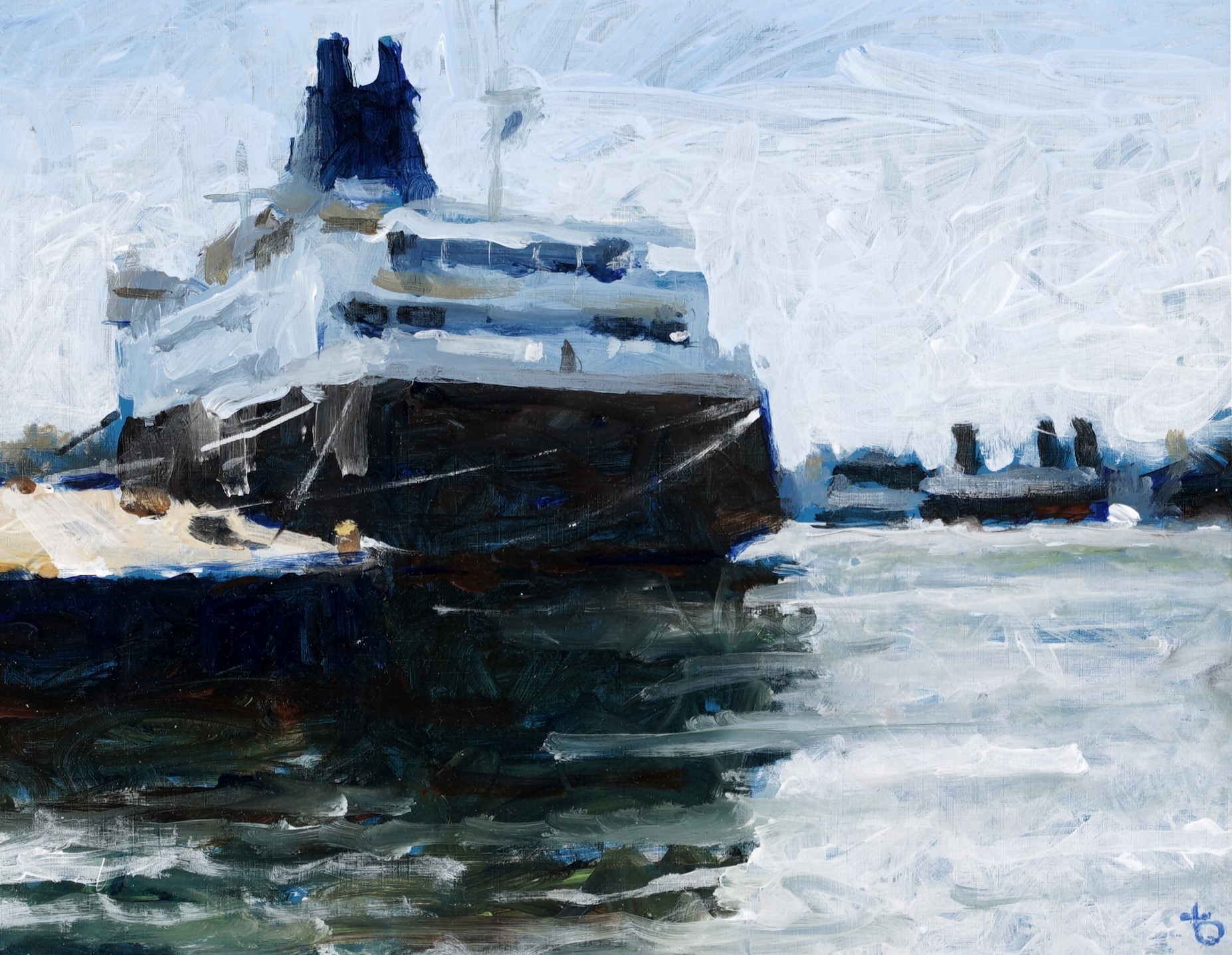 Tom Bennett | Big Ships on the Tyne | MutualArt