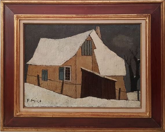 Frank Milo | Ferme de la Savoie sous la neige (1970) | MutualArt