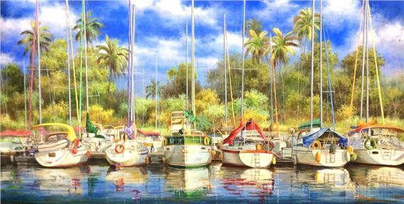 Paul Wren | Colorful Marina I | MutualArt