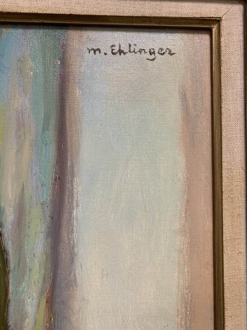 Maurice Ehlinger | Diana - Modèle au collier rouge HST (1975) | MutualArt