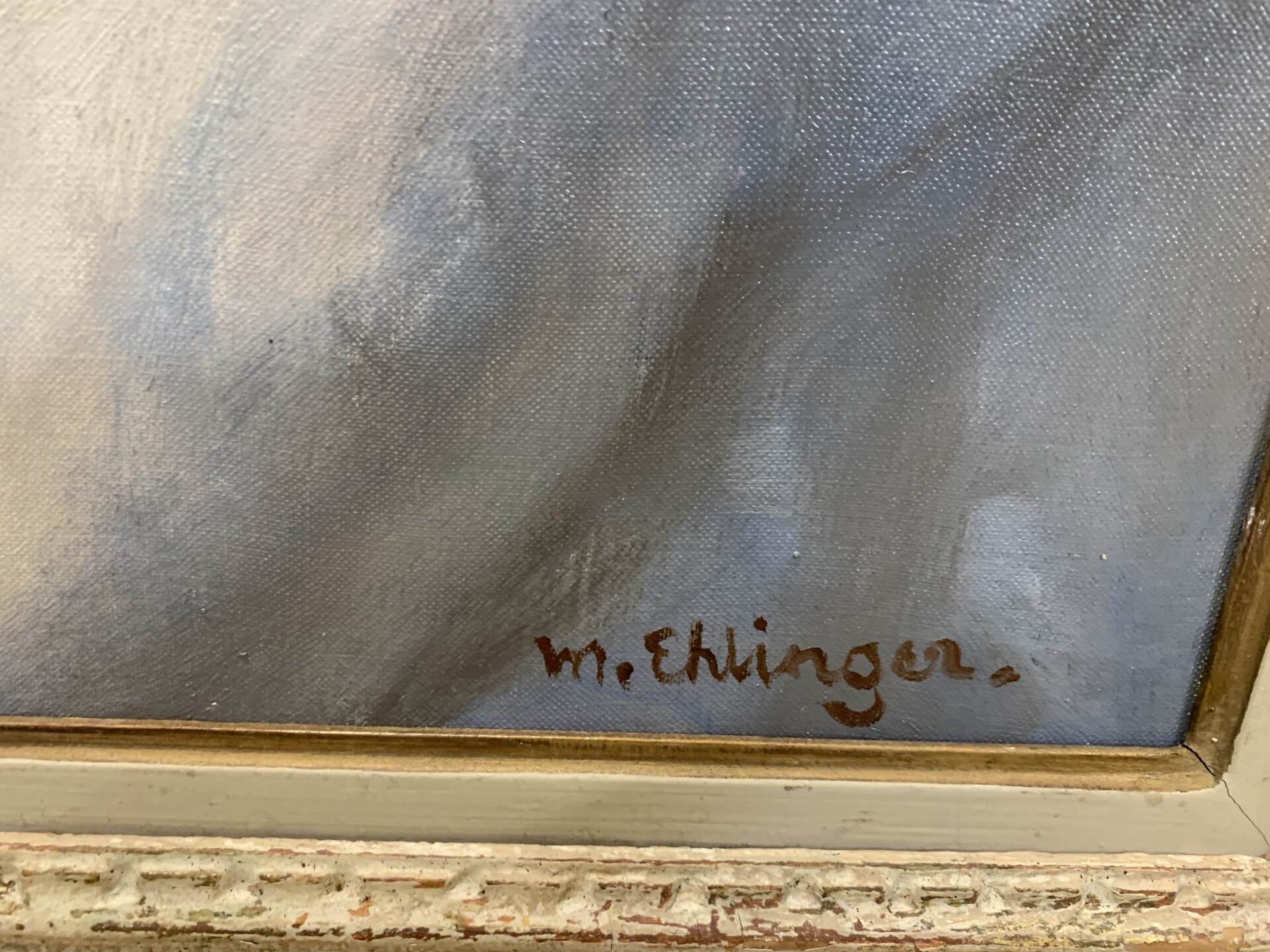 Maurice Ehlinger | Nu allongé au sofa HST | MutualArt