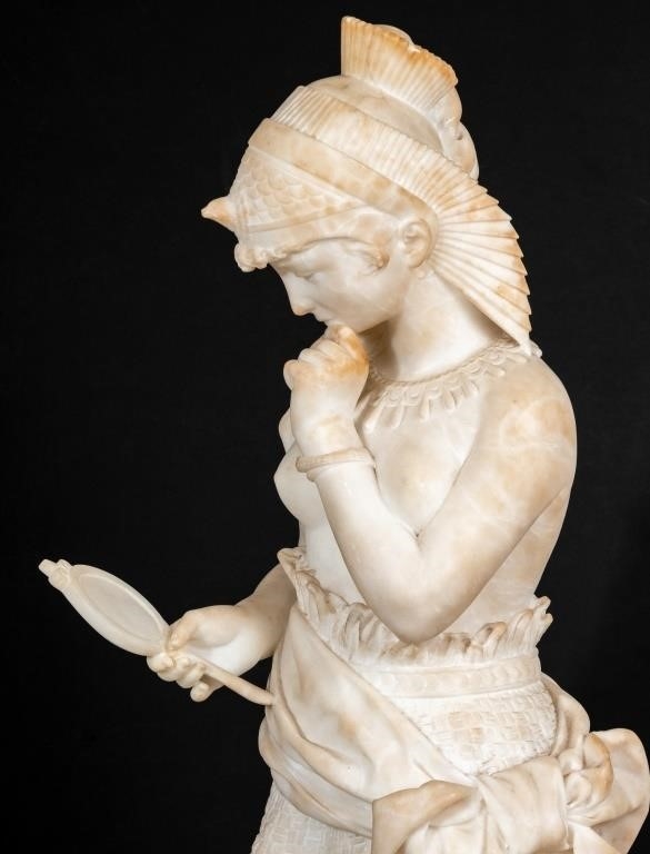 G. Pineschi | Italian School Cleopatra Alabaster Sculpture (Early 20th ...