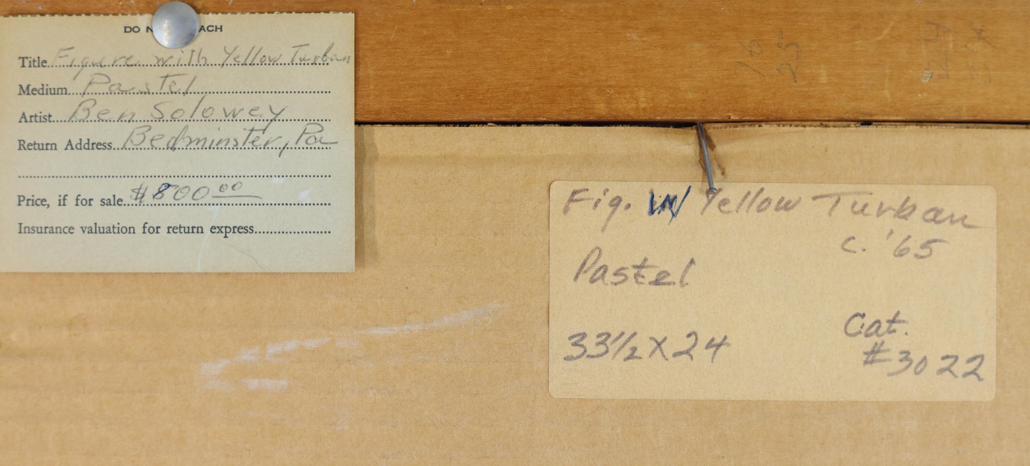 Ben Solowey | Figure with Yellow Turban | MutualArt