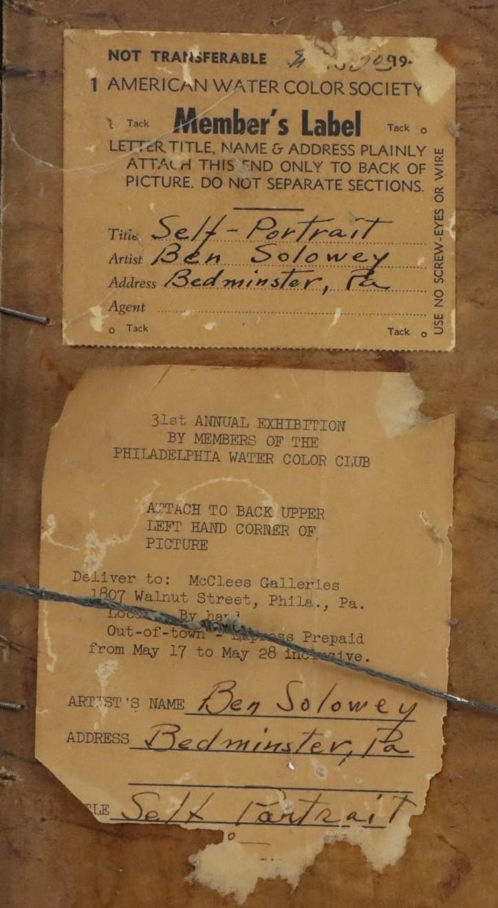 Ben Solowey | Self Portrait | MutualArt