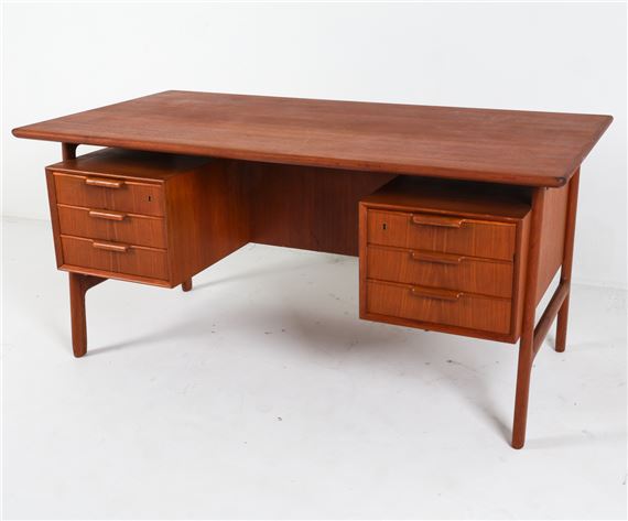 Omann Jun | OMANN JUN MODEL NO.75 DANISH TEAK DESK (Circa 1960) | MutualArt