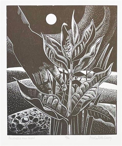 Michael McCurdy | Milkweed and Moon | MutualArt