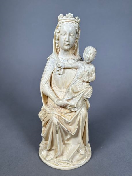 Chinese School, 19th Century | Carved ivory statuette of a Virgin and ...