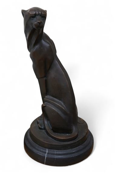 Miguel Fernando López (Milo) | a stylised bronze model of a seated ...