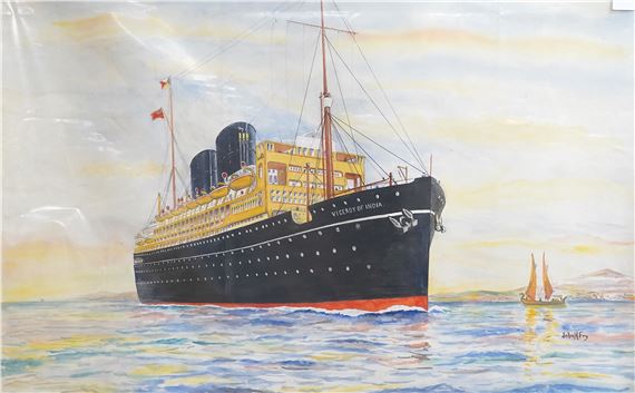John Hemming Fry | four original watercolours for postcards | MutualArt