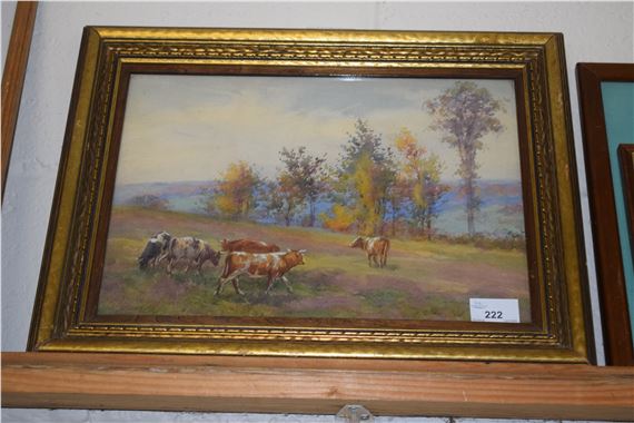 Charles Macdonald Manly | Grazing cattle | MutualArt