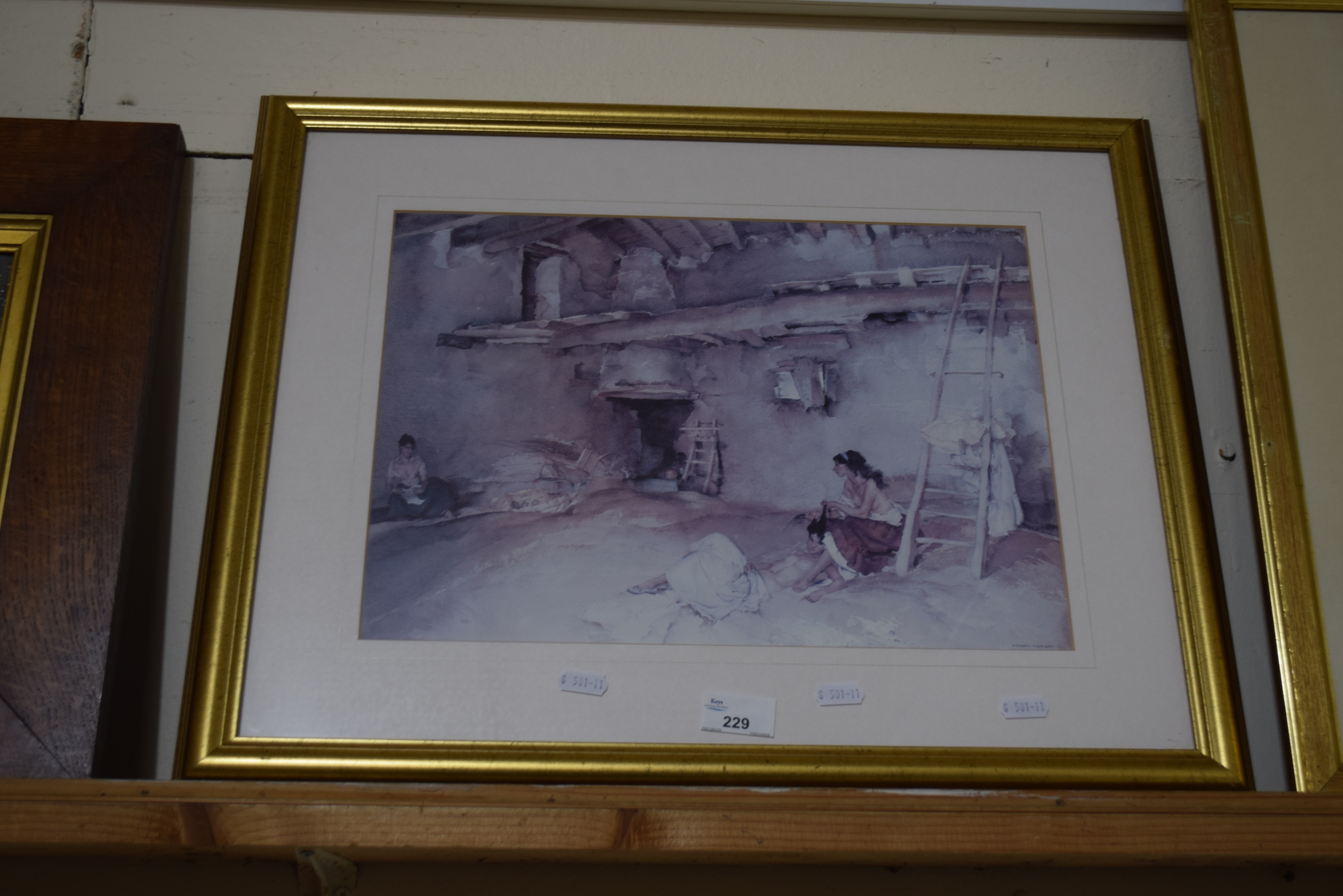 William Russell Flint | coloured print of an interior scene | MutualArt