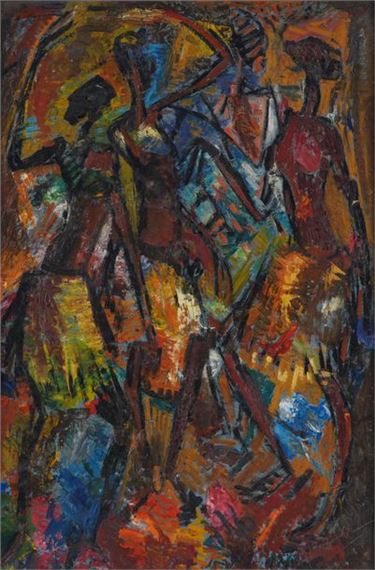 Nkusu Felelo | Untitled (The Dancers) (Circa 1960) | MutualArt