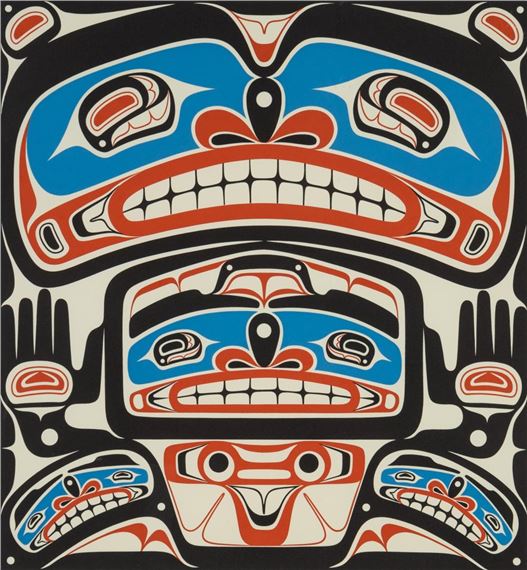 David Neel | Kwagiutl Family Portrait #III, silkscreen, #3/195, signed ...