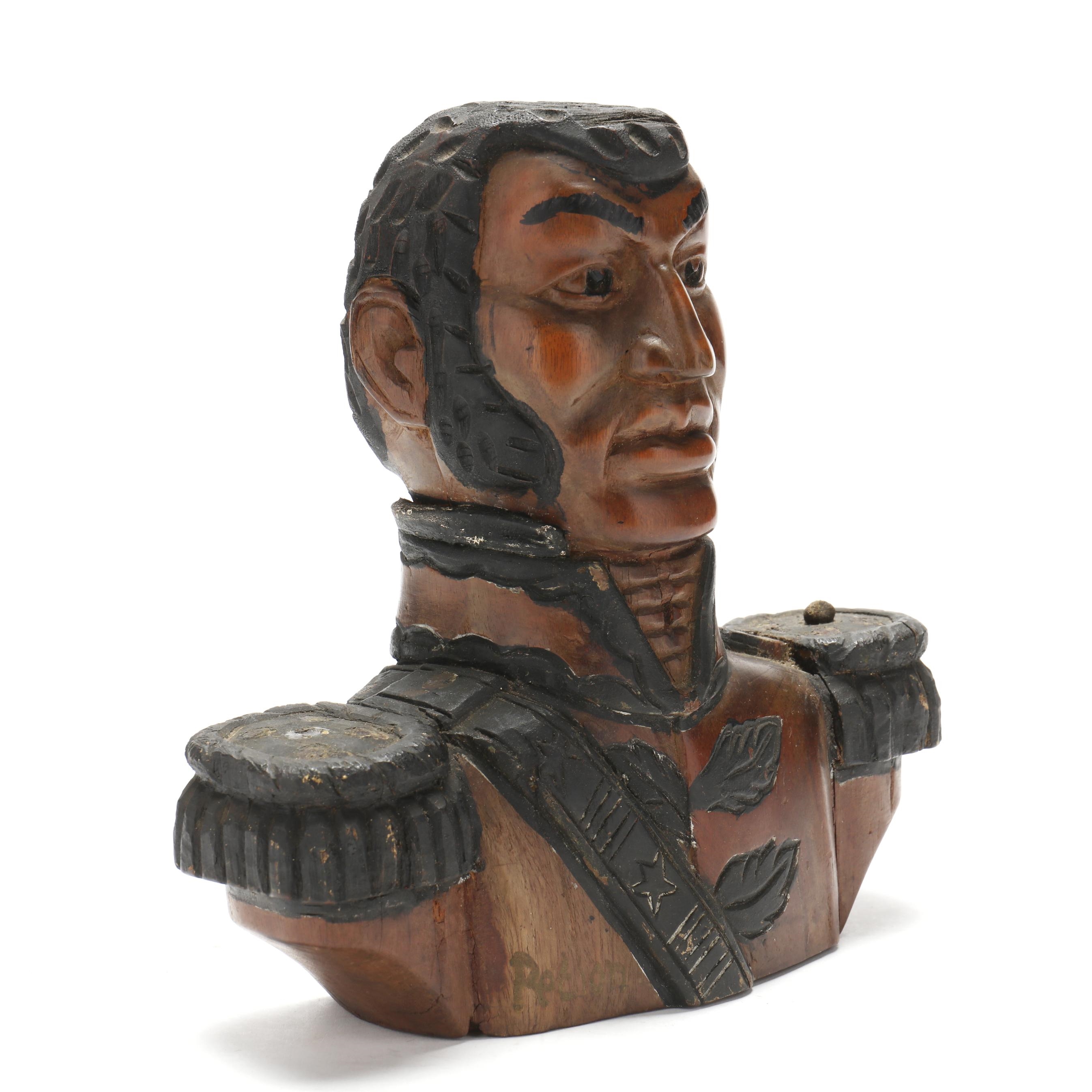 Ulysse Dabouze | Carved Bust of General Alexandre Sabes Petion (20th ...