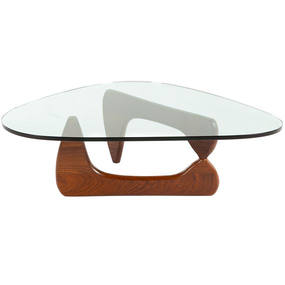 Isamu Noguchi | Isamu Noguchi Style Walnut Glass Top Coffee Table ...
