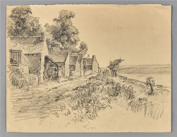 Émile Hamonic | Set of nine drawings in pencil, charcoal or watercolor ...