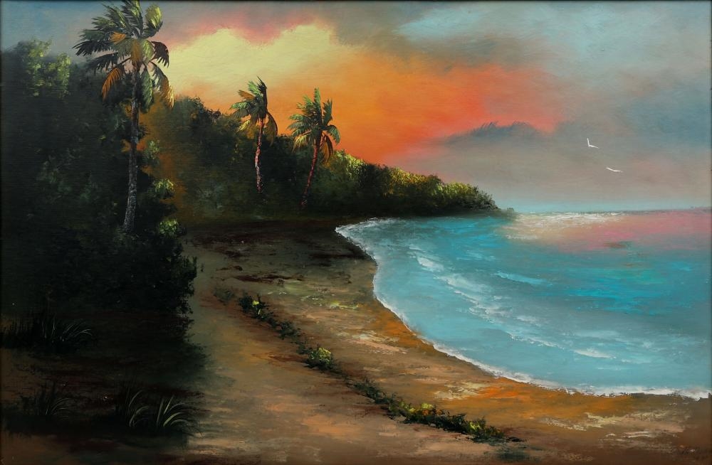 Hezekiah Baker | A subtle pastel depiction of the Palm Coast shoreline ...