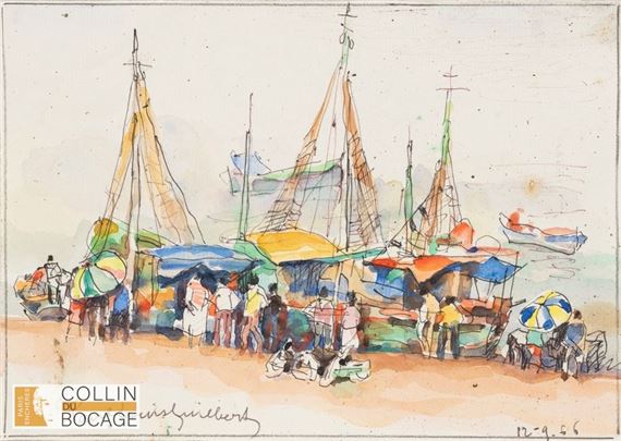 Paul Louis Guilbert | Fishing Port in the Mediterranean (66) | MutualArt