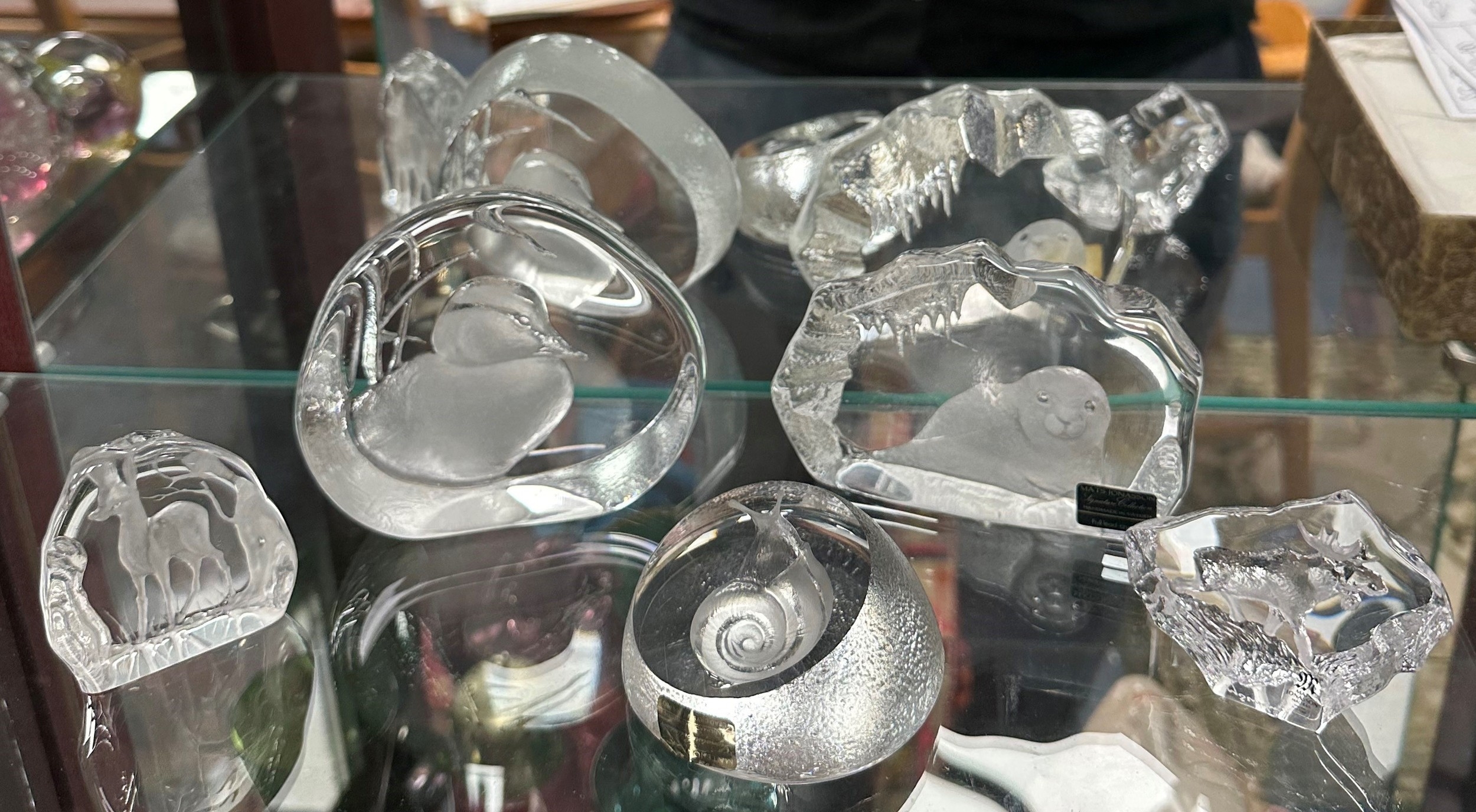 Mats Jonasson | five signature collection animal paperweights ...