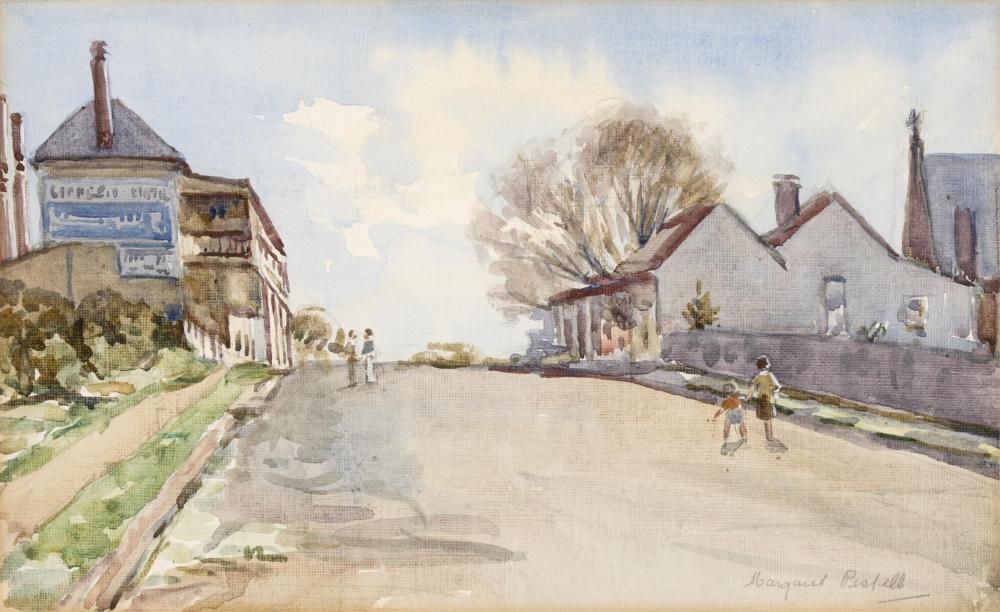 Margaret Pestell | Suburban Street Scene | MutualArt