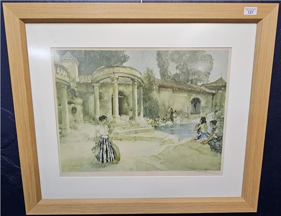 William Russell Flint | BEFORE THE CURTAIN RISES | MutualArt