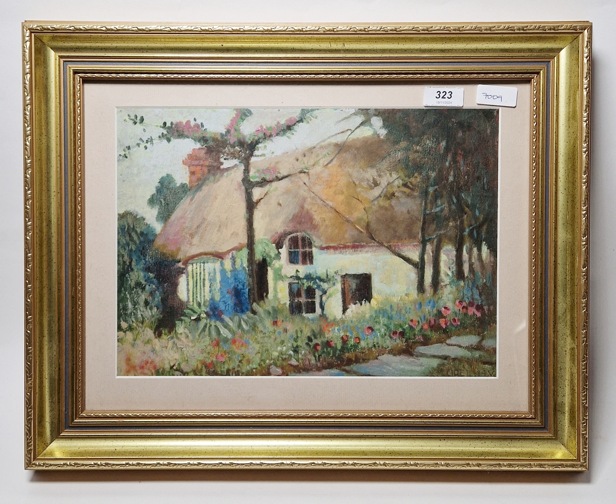 Ferdinand Cirel | Thatched cottage and garden | MutualArt