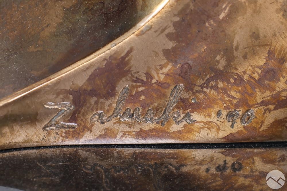 Steve Zaluski | Zaluski b.1952 Bronze Abstract Sculpture SIGNED | MutualArt