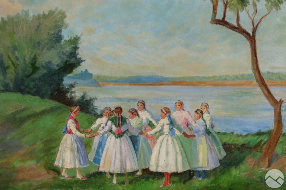 Sandor Nyilasy | Sandor Nyilasky 1873-1934 Circle Dance Painting | MutualArt
