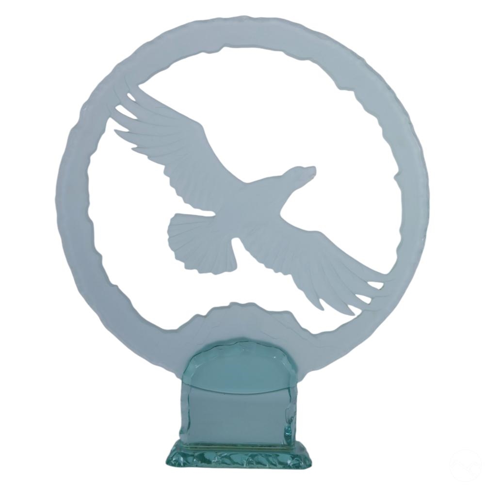 John Garofalo | John Garofalo 20C Glass Eagle Silhouette Sculpture ...