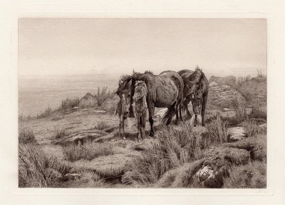 Otto Weber | Mist Horses (1885) | MutualArt