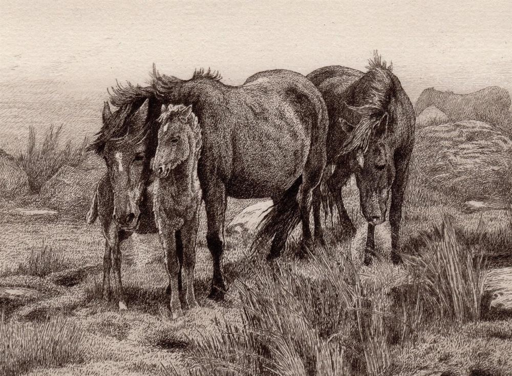 Otto Weber | Mist Horses (1885) | MutualArt