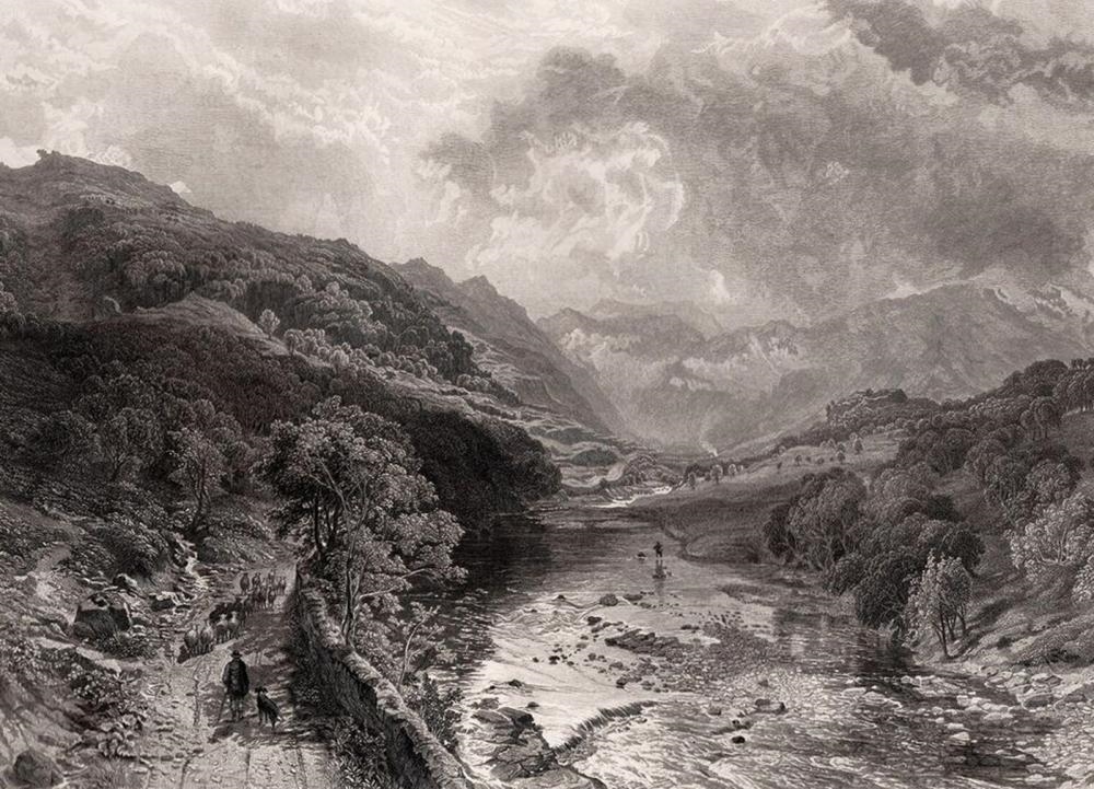 Sam Bough | SIGNED 1800s Samuel BOUGH Engraving Borrwdale | MutualArt
